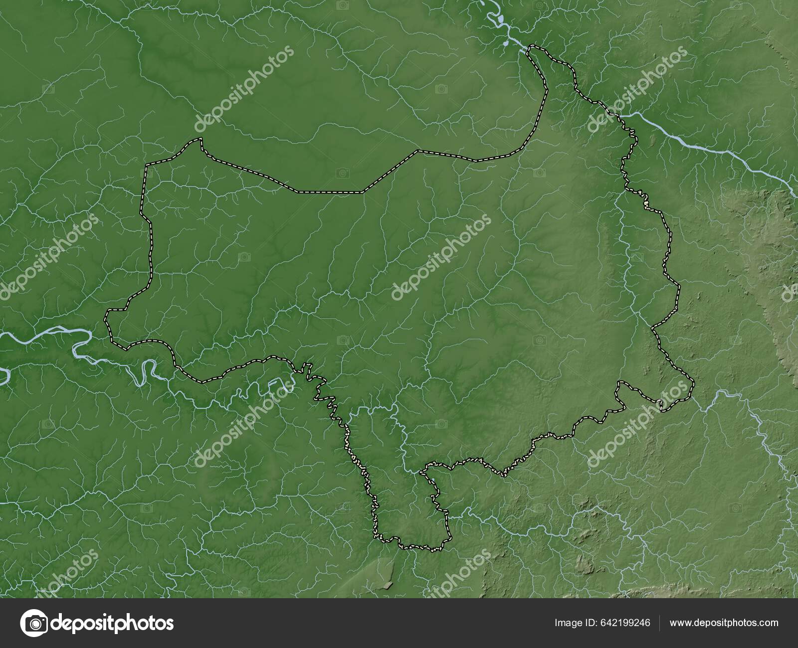 Tambacounda Region Senegal Elevation Map Colored Wiki Style Lakes ...