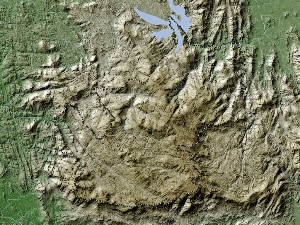 Nuwara Eliya, district of Sri Lanka. Elevation map colored in wiki ...