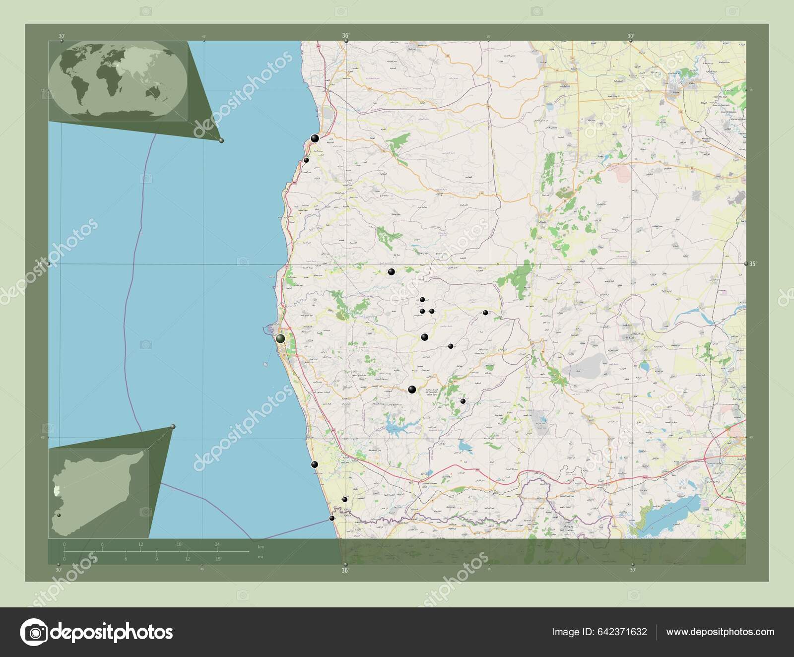 Tartus Province Syria Open Street Map Locations Major Cities Region ...
