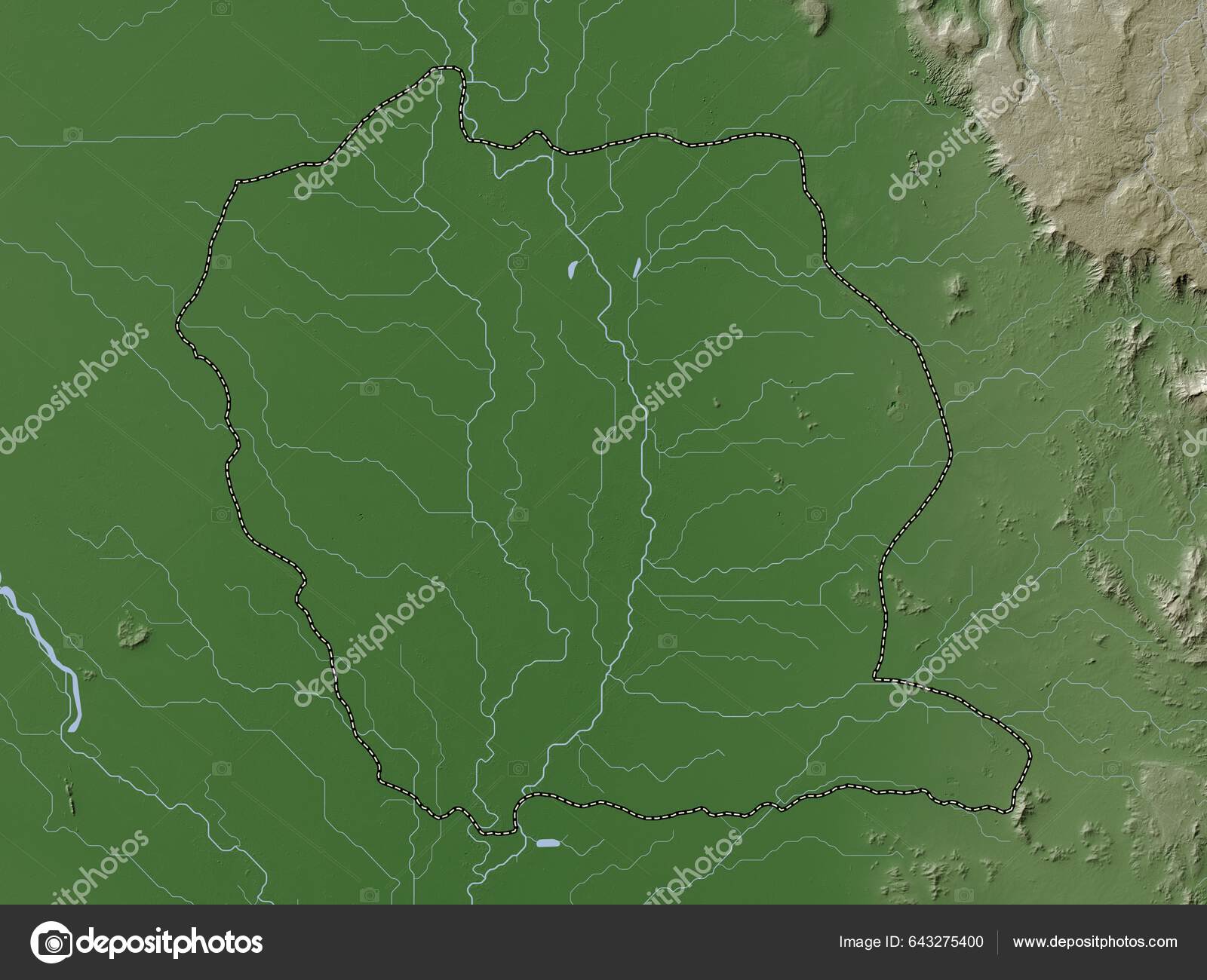 Phichit Province Thailand Elevation Map Colored Wiki Style Lakes Rivers ...