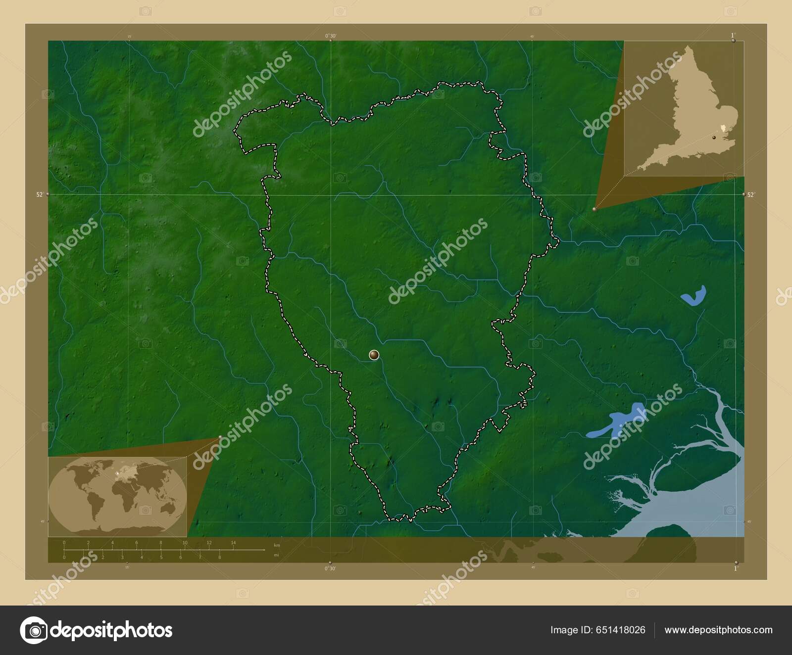 Braintree Non Metropolitan District England Great Britain Colored ...