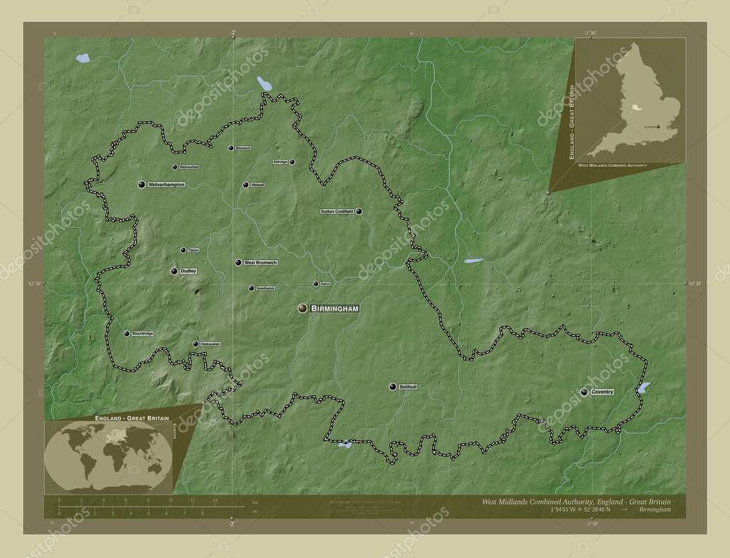 West Midlands Combined Authority, región de Inglaterra - Gran Bretaña ...