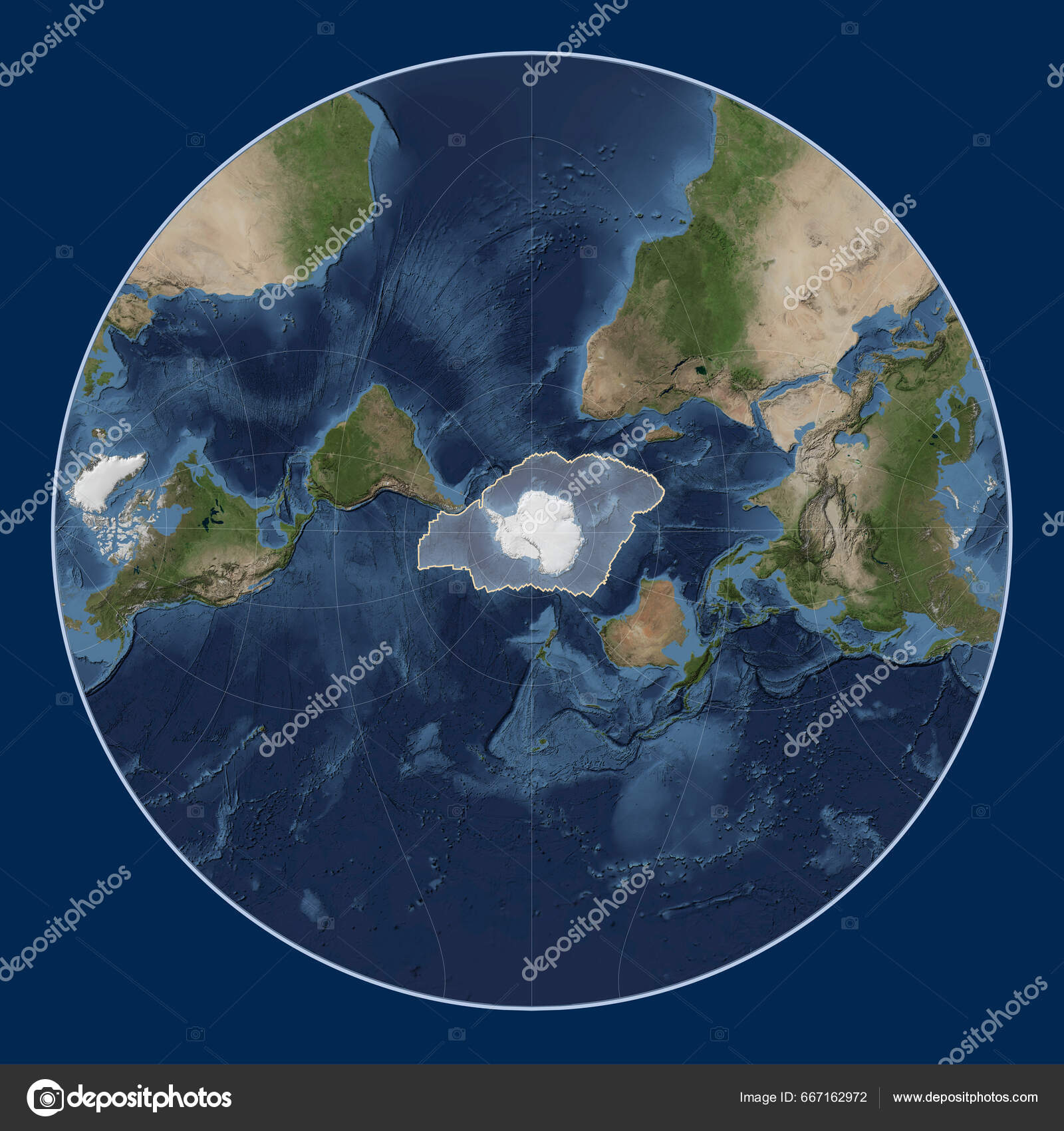 Antarctica Tectonic Plate Blue Marble Satellite Map Lagrange Oblique ...