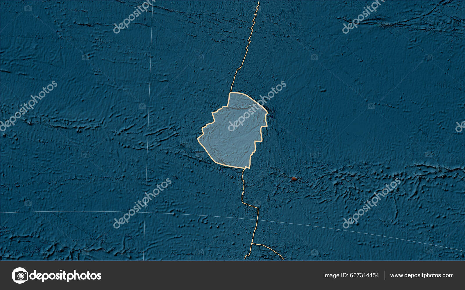 Distribution Known Volcanoes Easter Tectonic Plate Physical Elevation ...