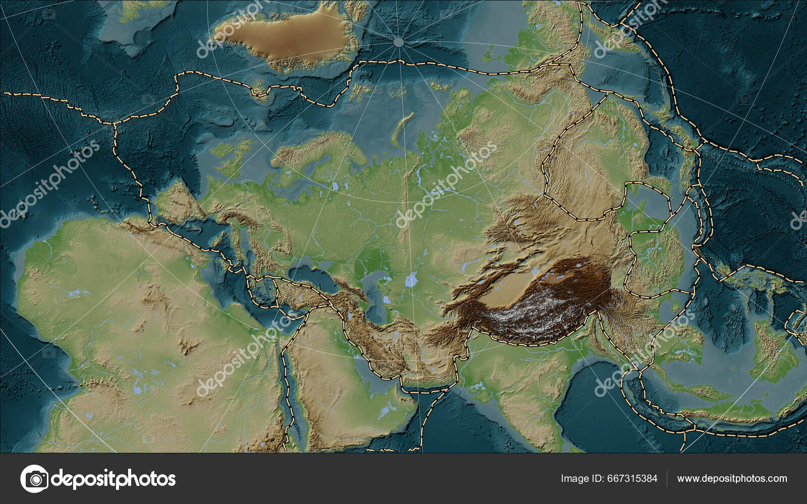 Placa Tectónica Eurasiática Los Límites Las Placas Adyacentes Mapa ...