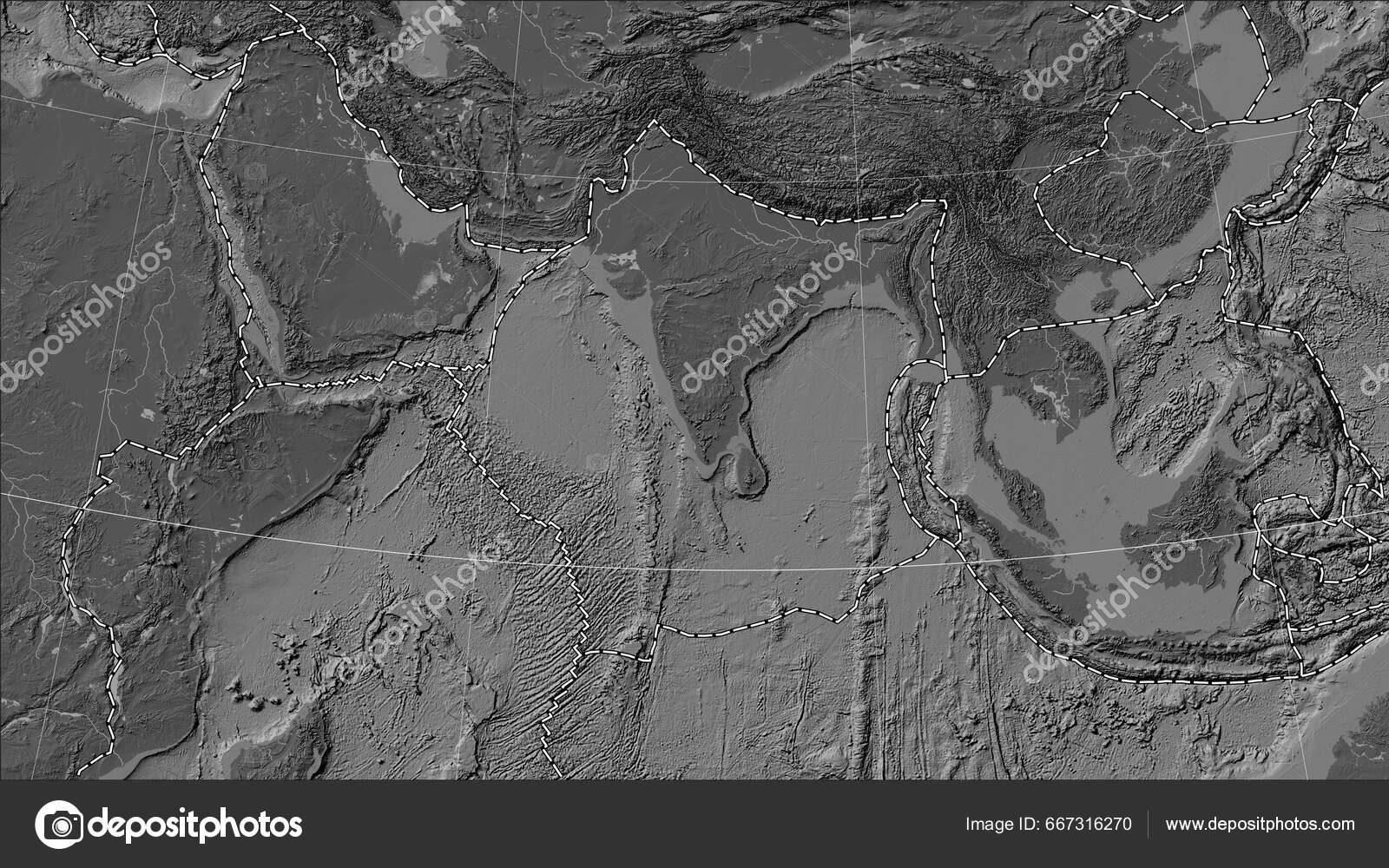 Limites Placas Tectônicas Adjacentes Placa Tectônica Indiana Mapa ...