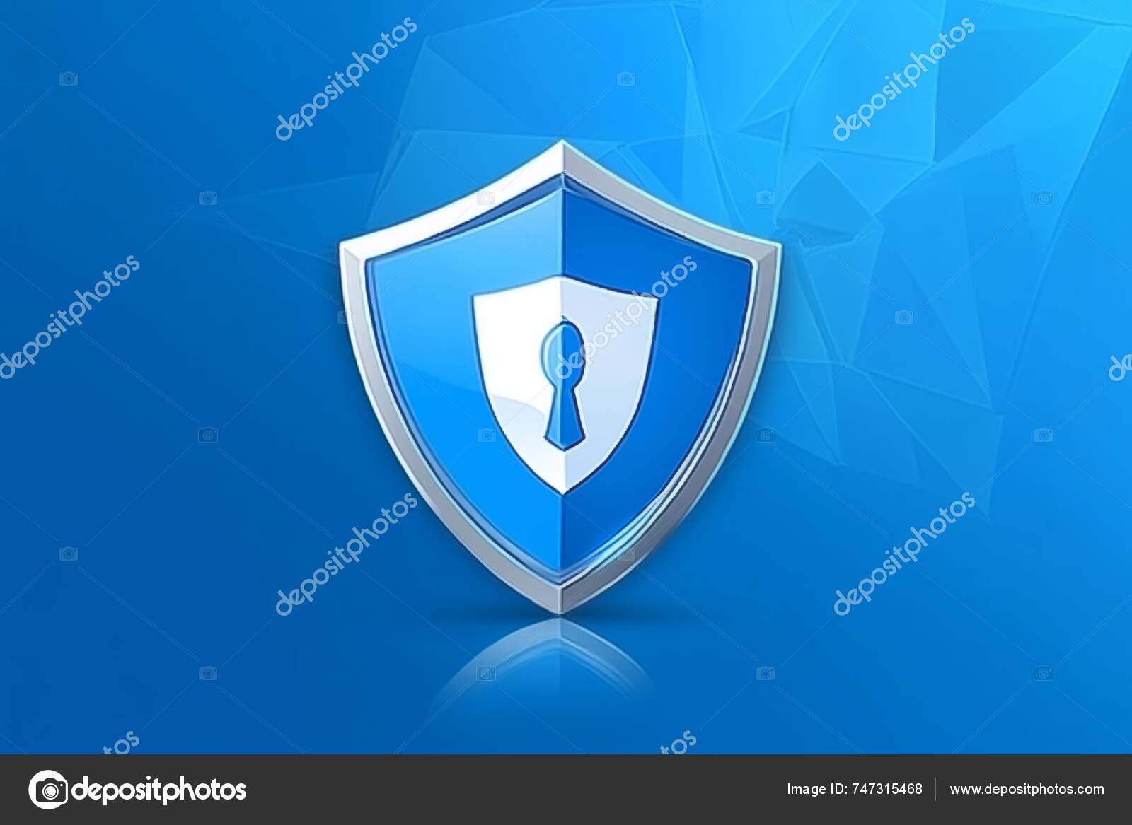 Online Security Logo Blue Background — Stock Photo © victorttcd #747315468