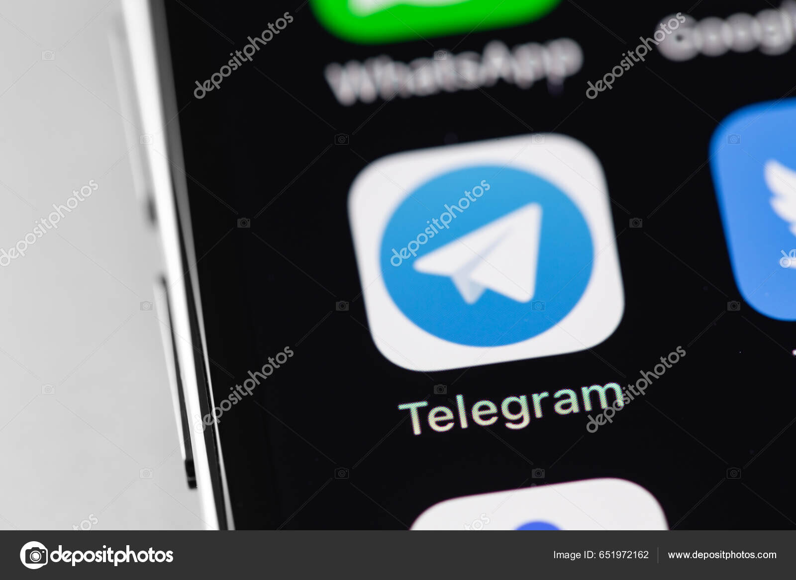 Telegram Mobile Icon App Screen Smartphone Iphone Macro Interface ...