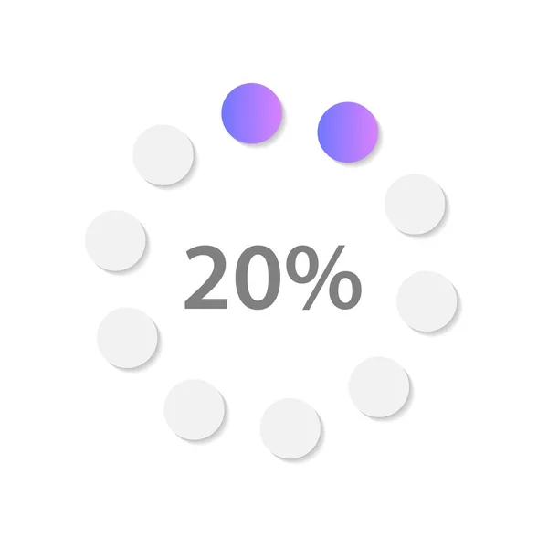 Radial Gradient Progress Infographic Chart Design Template Set Dark ...