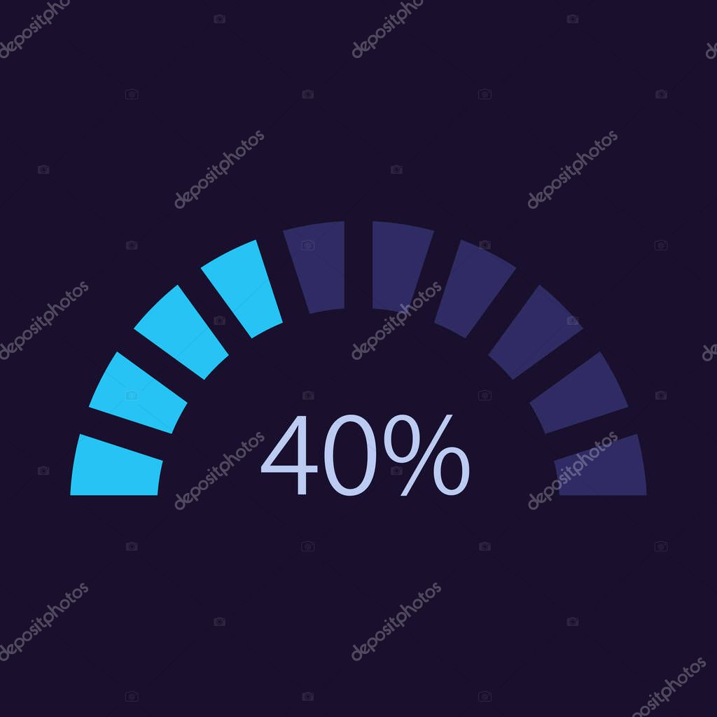 Plantilla de diseño gráfico infográfico semicírculo para tema oscuro ...