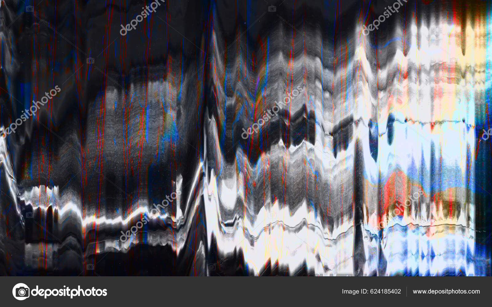 Distorted Display System Breakdown Glitch Pattern Overlay — Stock Photo ...