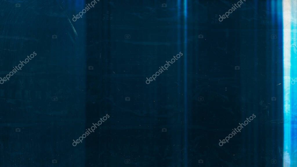 Distressed overlay. Dust scratch texture. Light flare noise. Blue white ...
