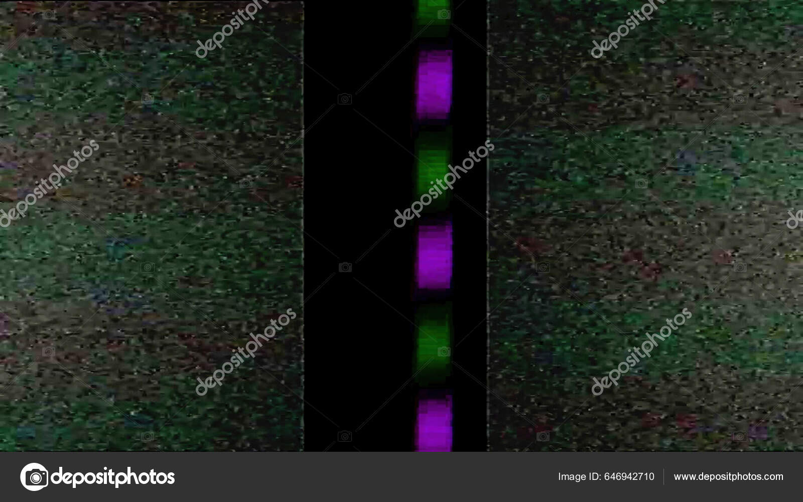 Analog Glitch Texture Vhs Distortion Green Purple Color Grain Static ...