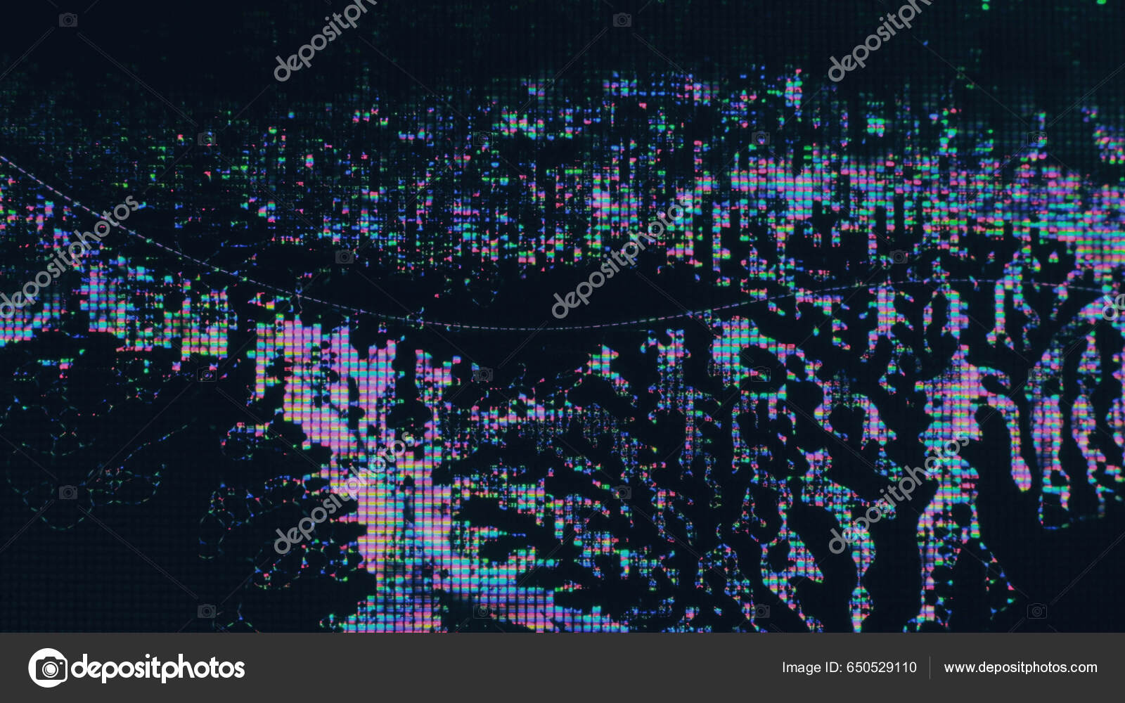 Cyber Glitch Digital Pixel Electronic Distortion Neon Iridescent Pink ...