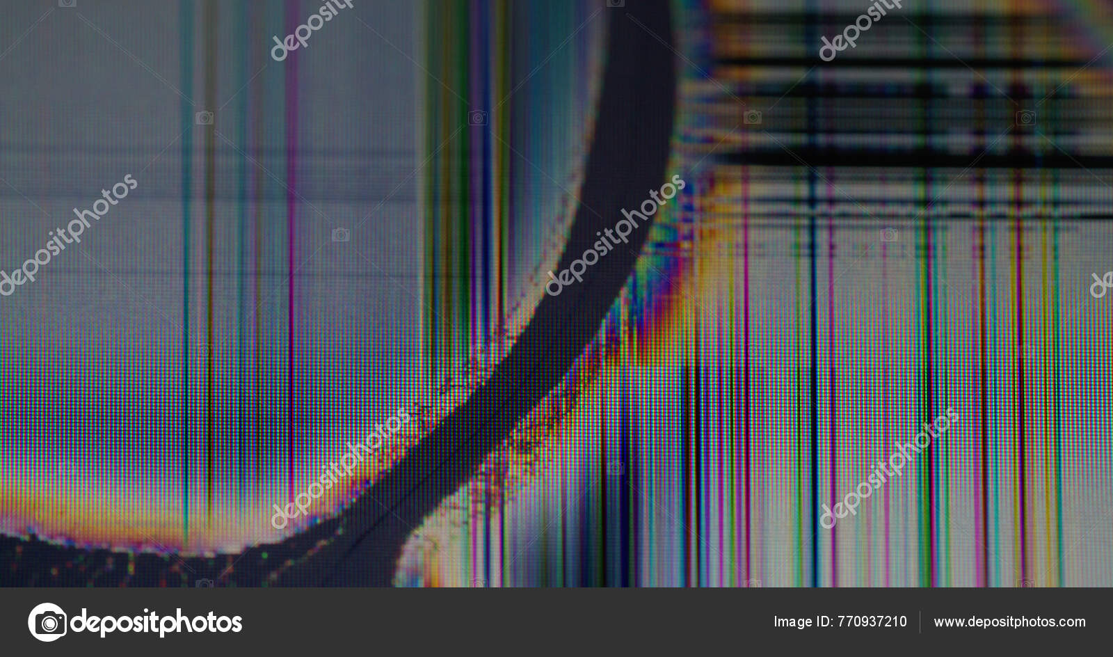 Glitch Lcd Screen Defect Black Ink Crack Glass Display Colorful — Stock ...