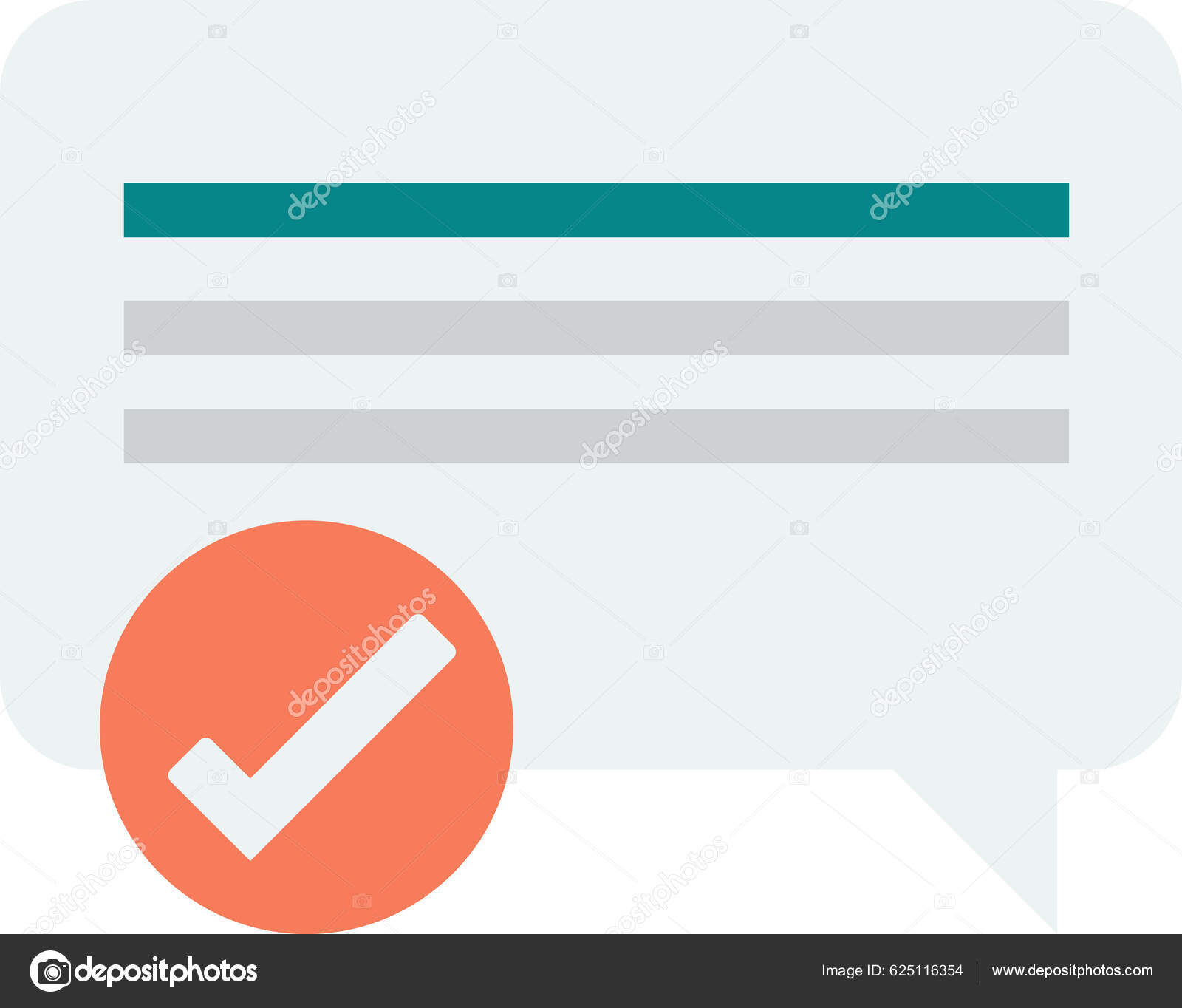 Text Boxes Check Marks Illustration Minimal Style Isolated Background ...