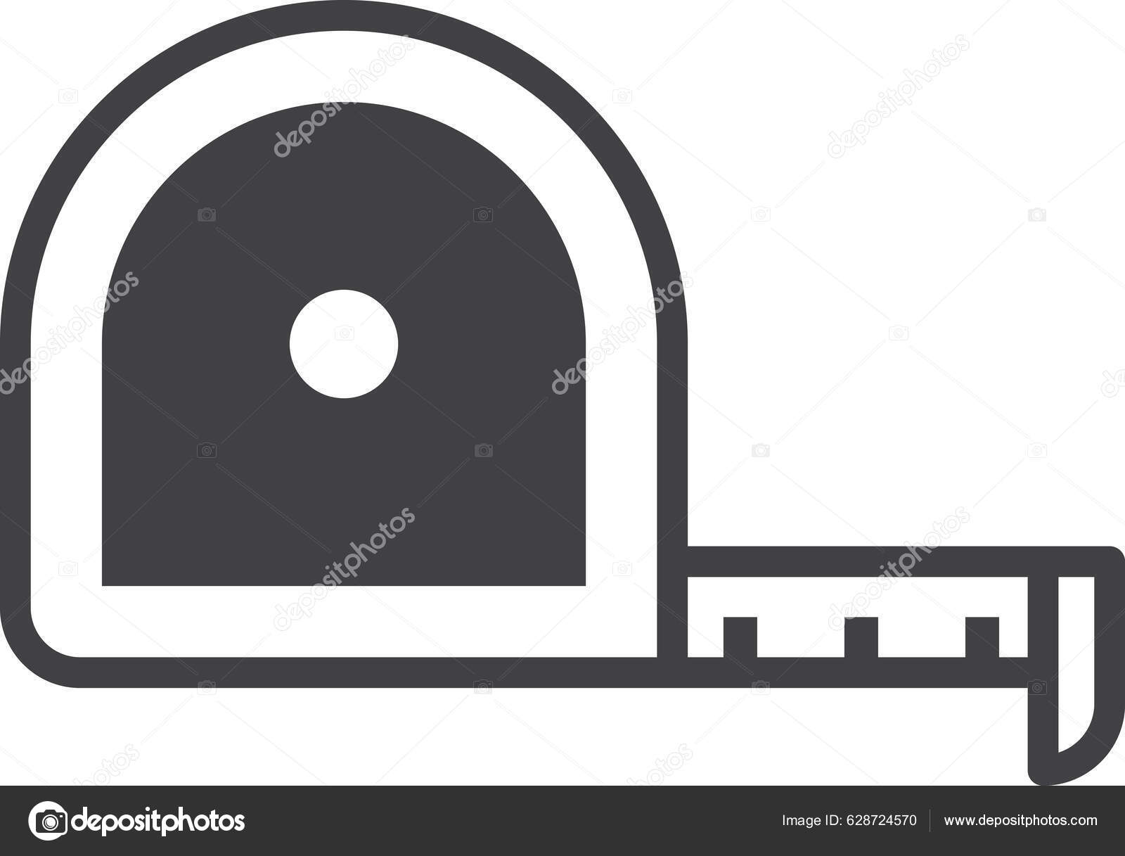 Tape Measure Illustration Minimal Style Isolated Background Stock ...