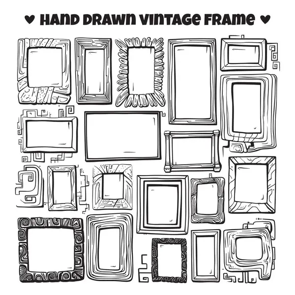 ⬇ Скачать картинки Vintage doodle photo frames, стоковые фото Vintage ...