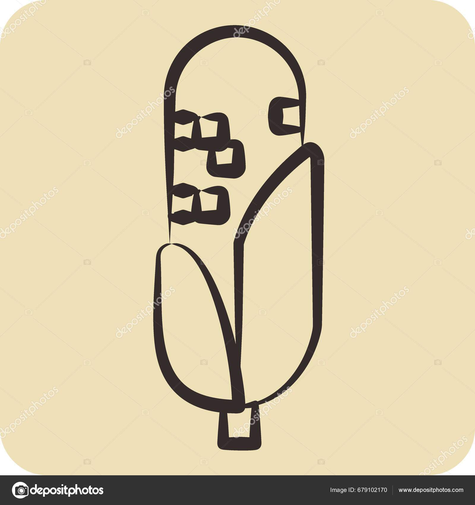 Icon Corn Related American Indigenous Symbol Hand Drawn Style Simple ...