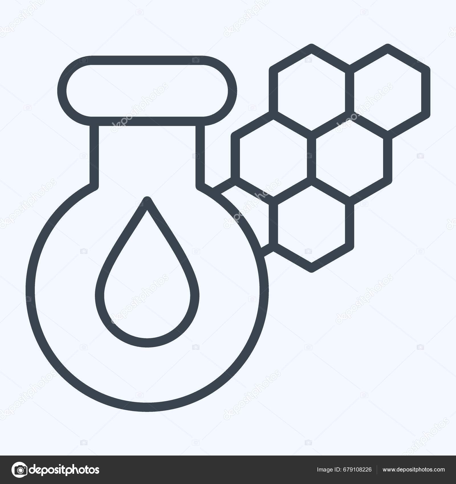 Icon Chlorophyll Related Biochemistry Symbol Line Style Simple Design ...