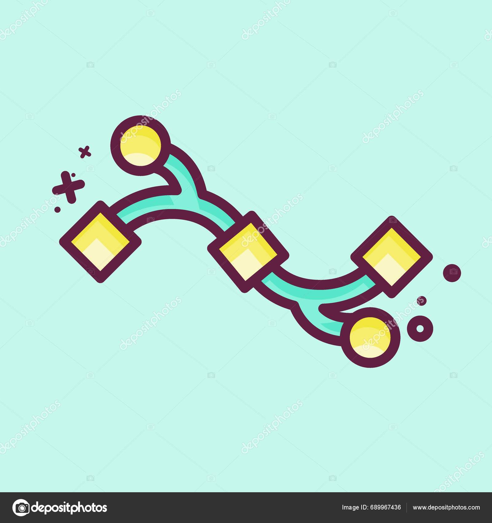 Icon Bezier Curve Related Graphic Design Tools Symbol Mbe Style Stock Vector By ©amin Hidayat