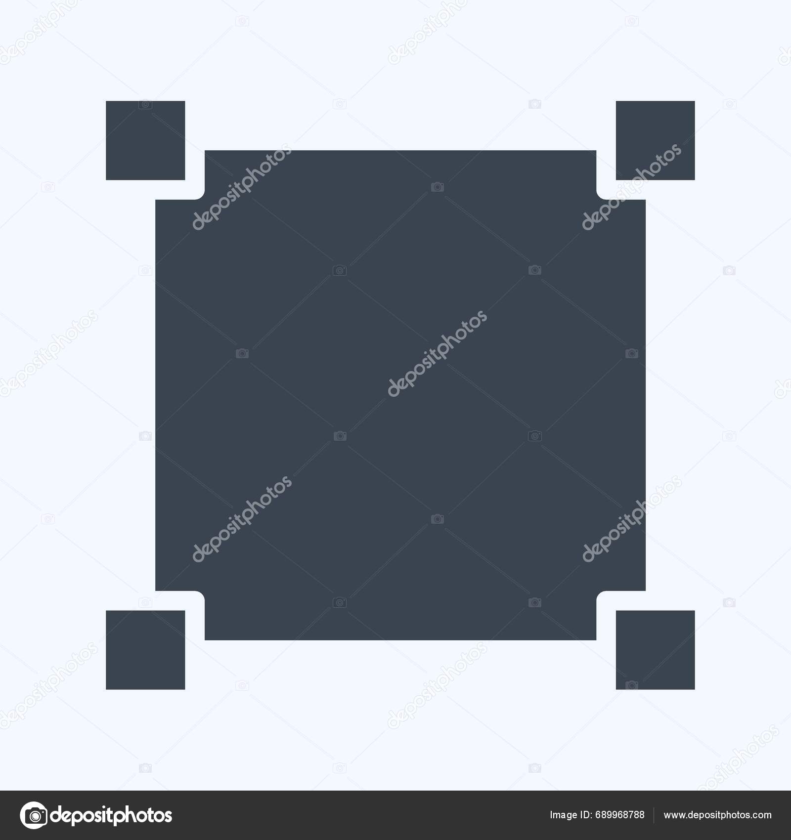 Icon Draw Square Related Graphic Design Tools Symbol Glyph Style Stock ...