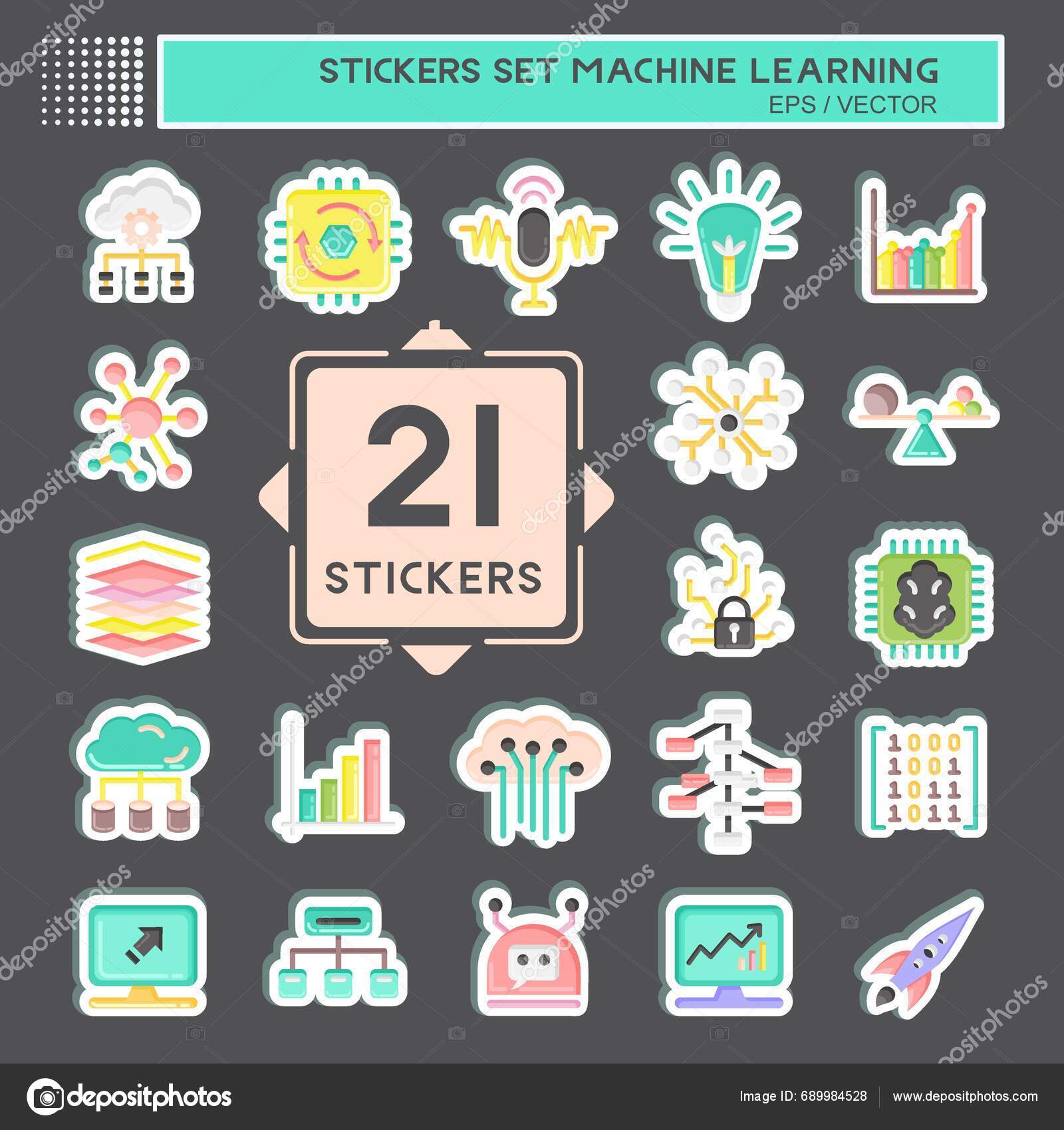 Sticker Set Machine Learning Related Machine Learning Symbol Simple ...
