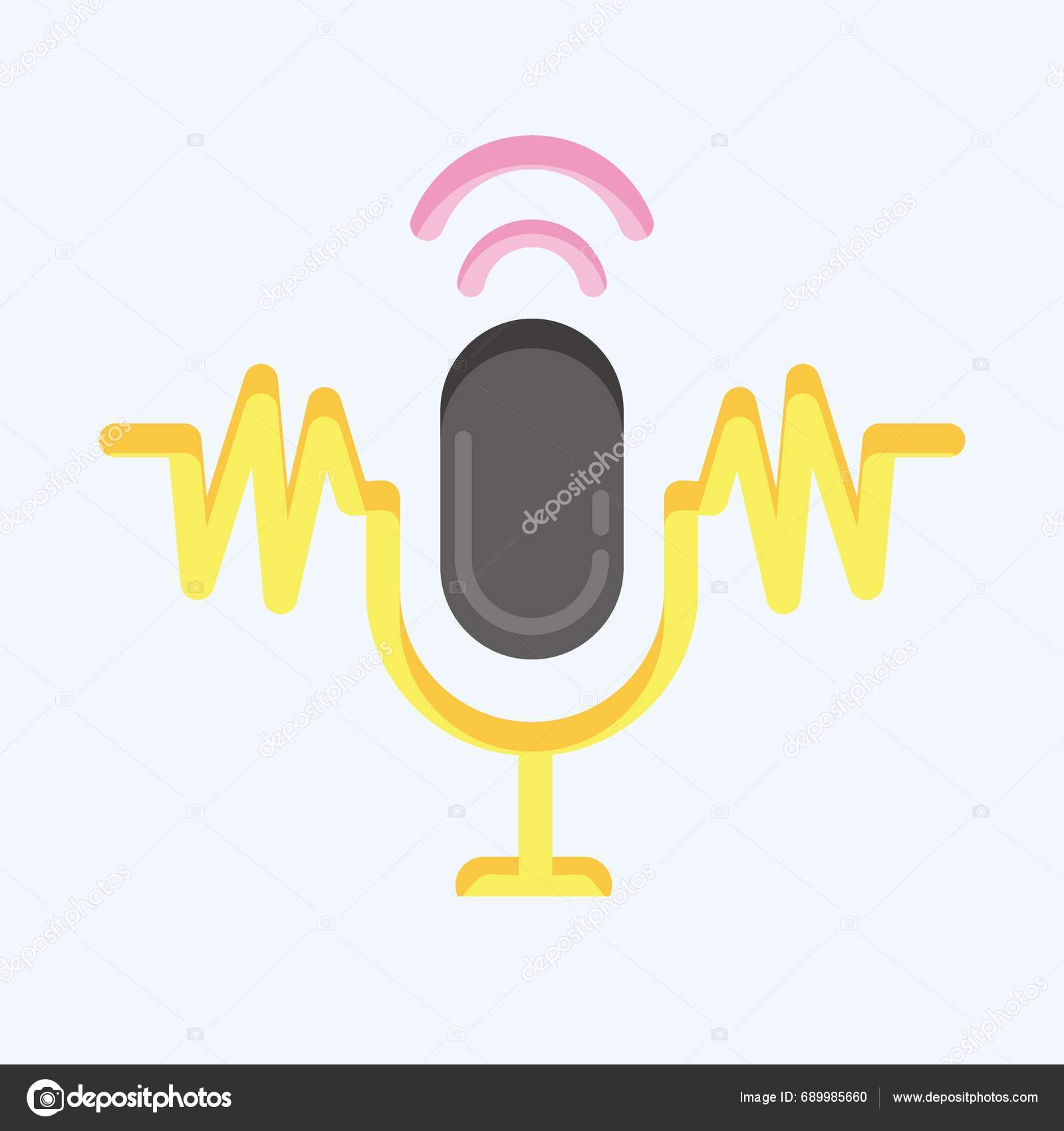 Icon Speech Recognition Related Machine Learning Symbol Flat Style ...