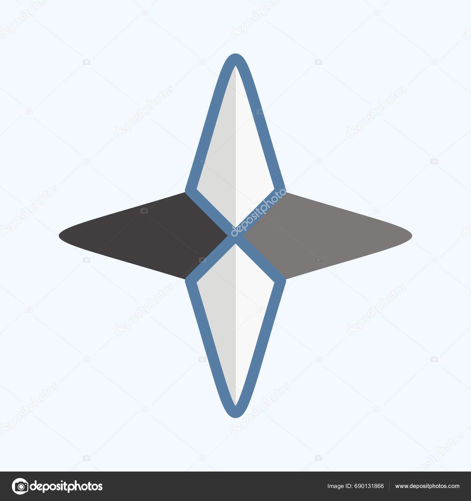 Icon Four Point Stars Related Stars Symbol Doodle Style Simple Stock ...