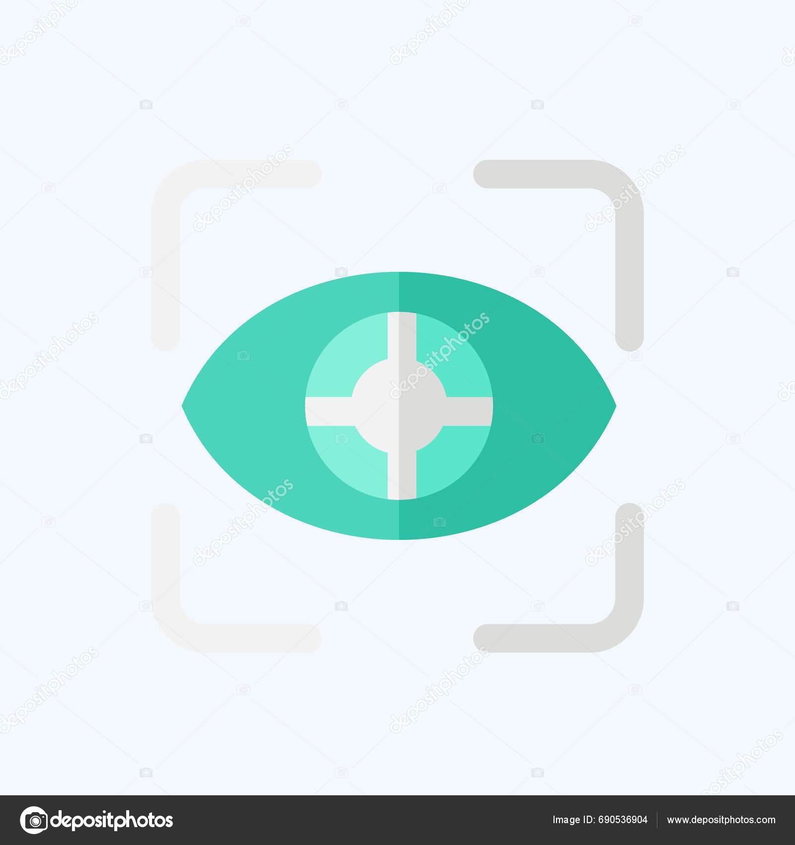 Icon Eye Tracking Related Visualization Symbol Flat Style Simple Design ...