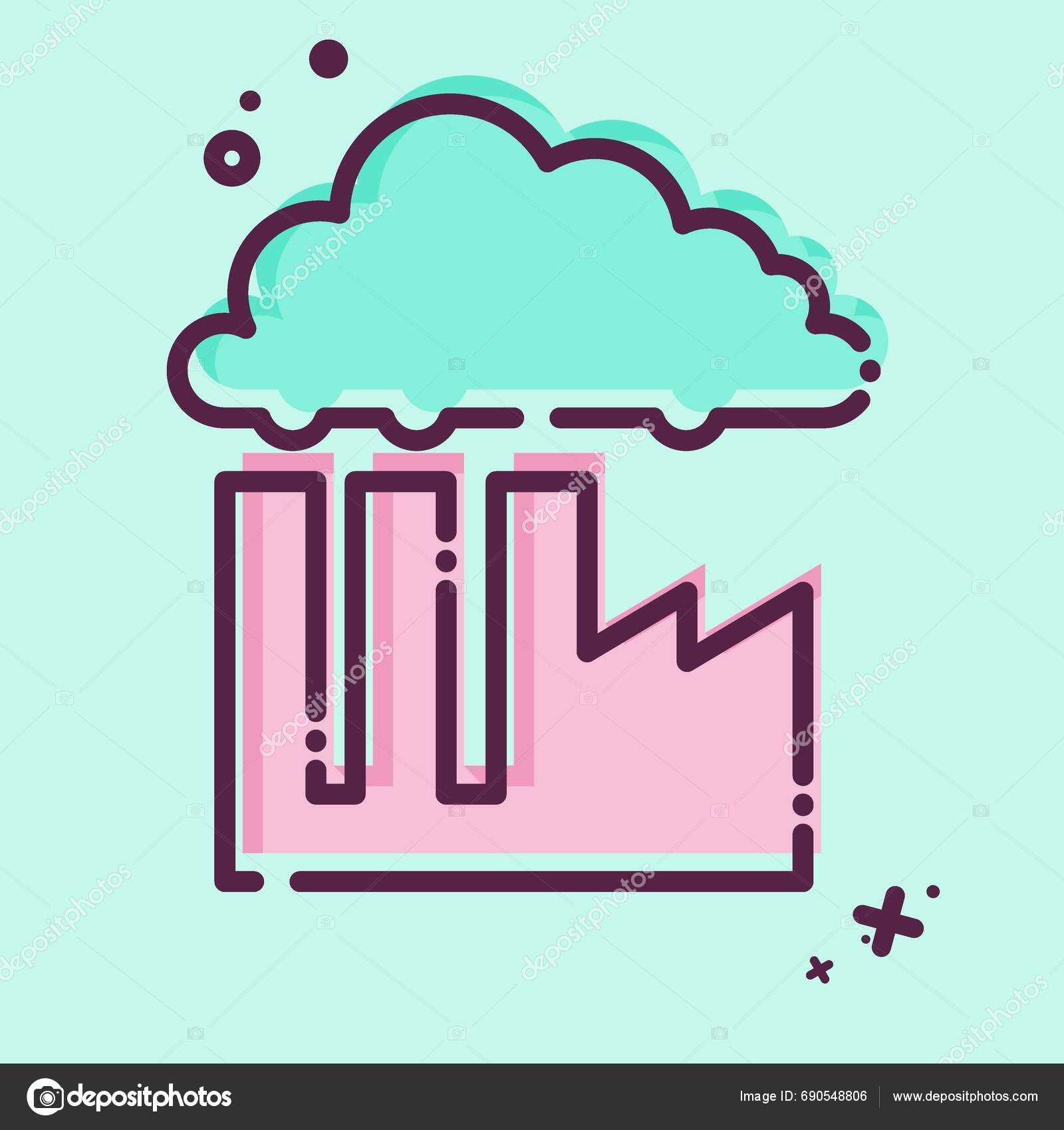 Icon Air Pollution Related Climate Change Symbol Mbe Style Simple Stock ...