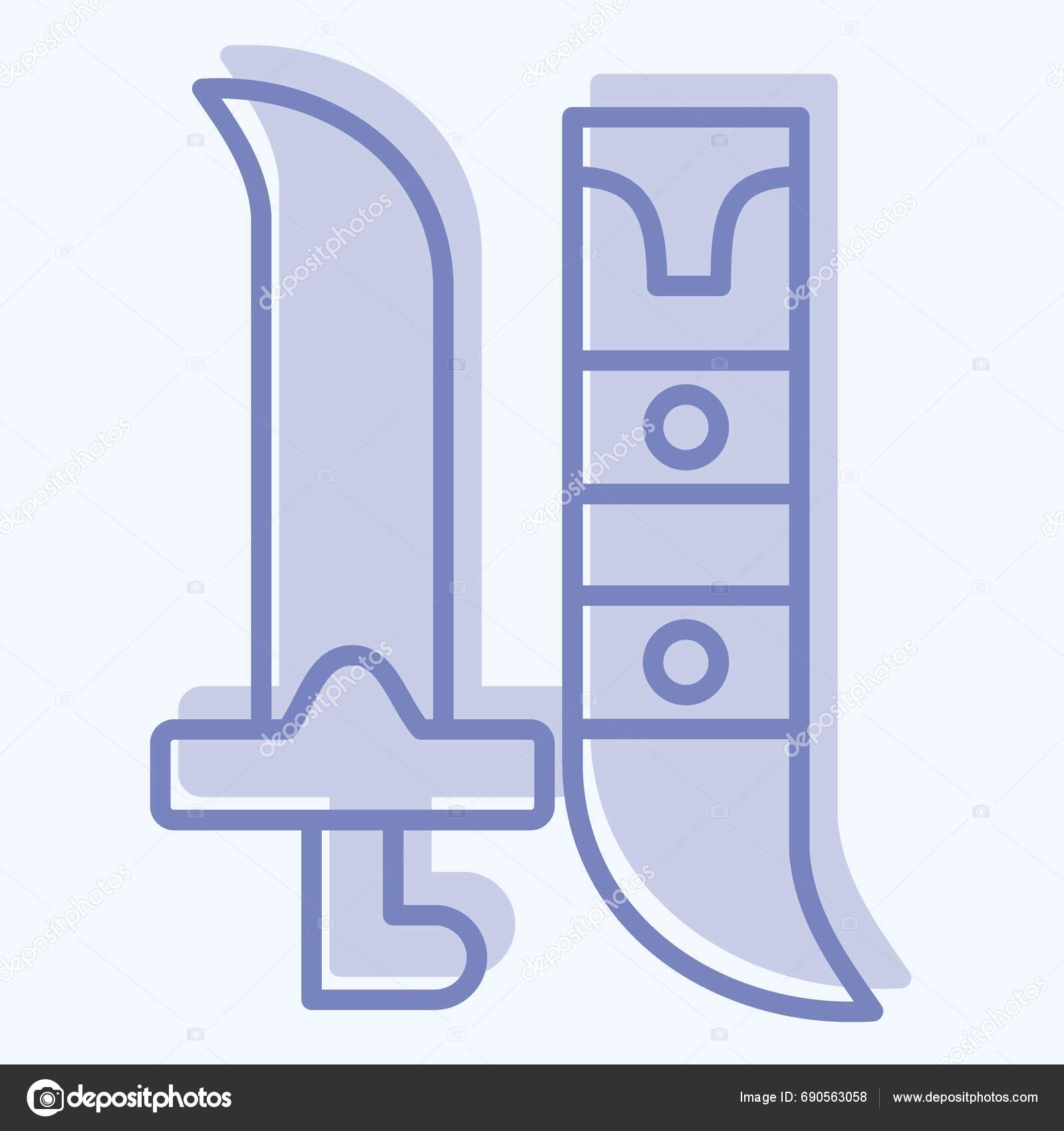 Icon Swords Related Saudi Arabia Symbol Two Tone Style Simple Stock ...