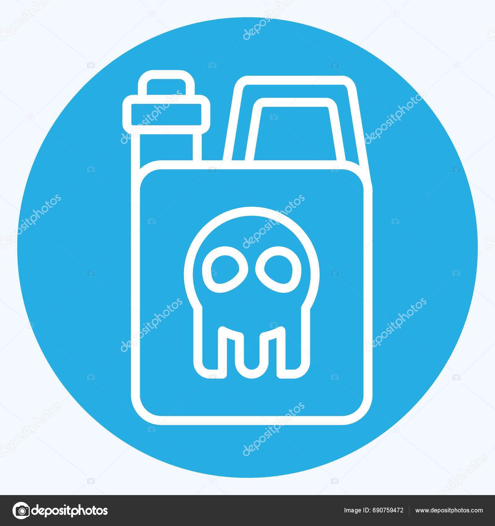 Icon Chemical Tank Related Biochemistry Symbol Blue Eyes Style Simple ...
