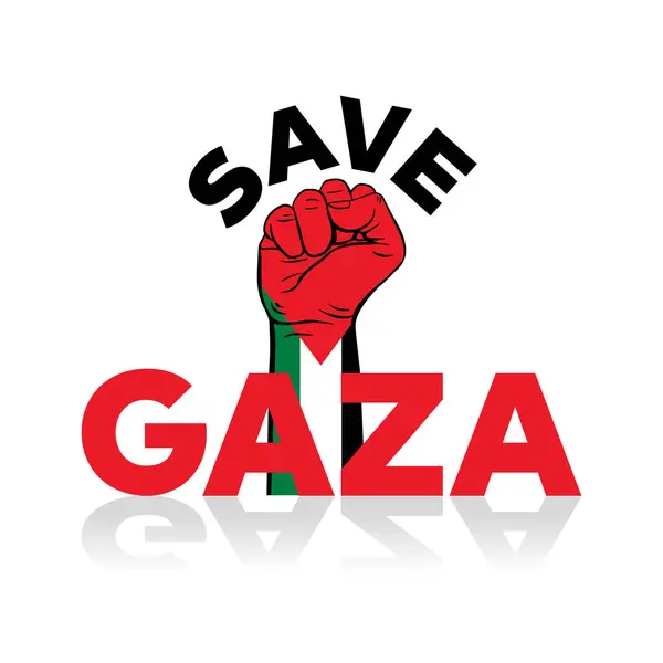 Free Gaza , Free Palestine vector typography template design with fist ...