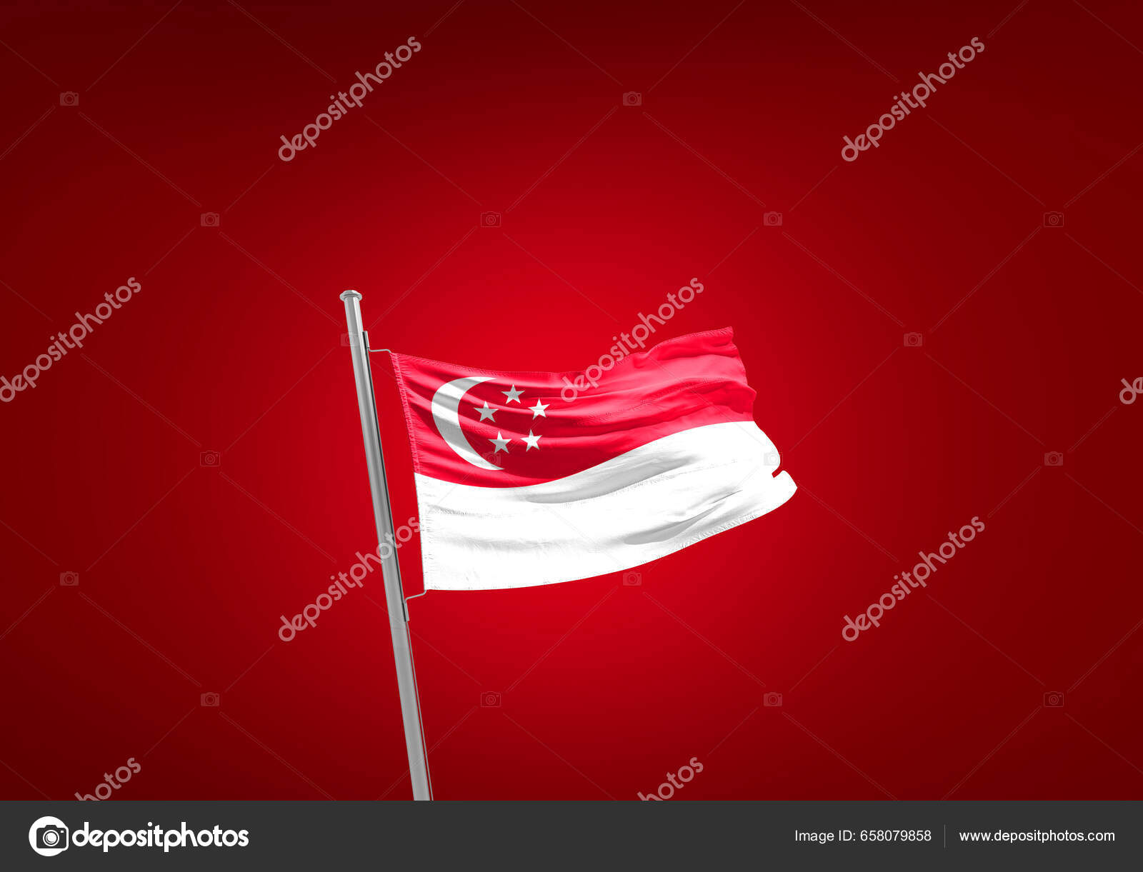 Singapore Flag Red — Stock Editorial Photo © EM_Concept #658079858