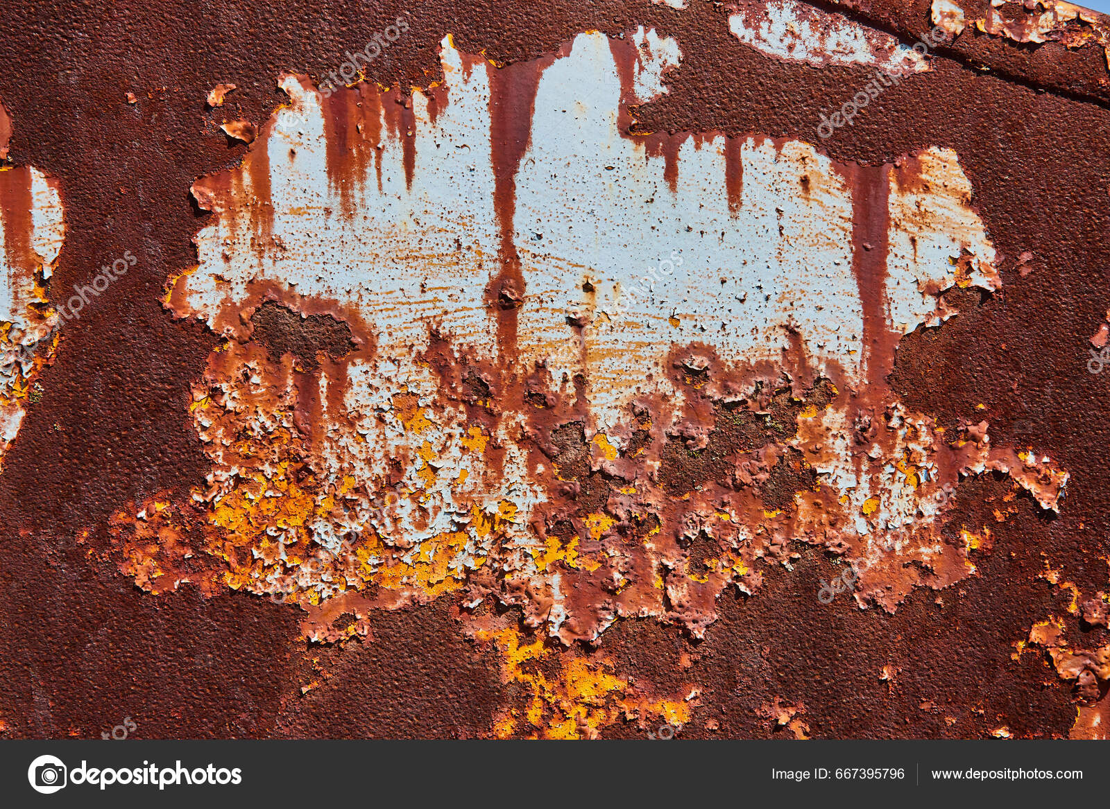 Image Corroding Dripping Bloody Metal Chipped Paint Rusting Wall ...