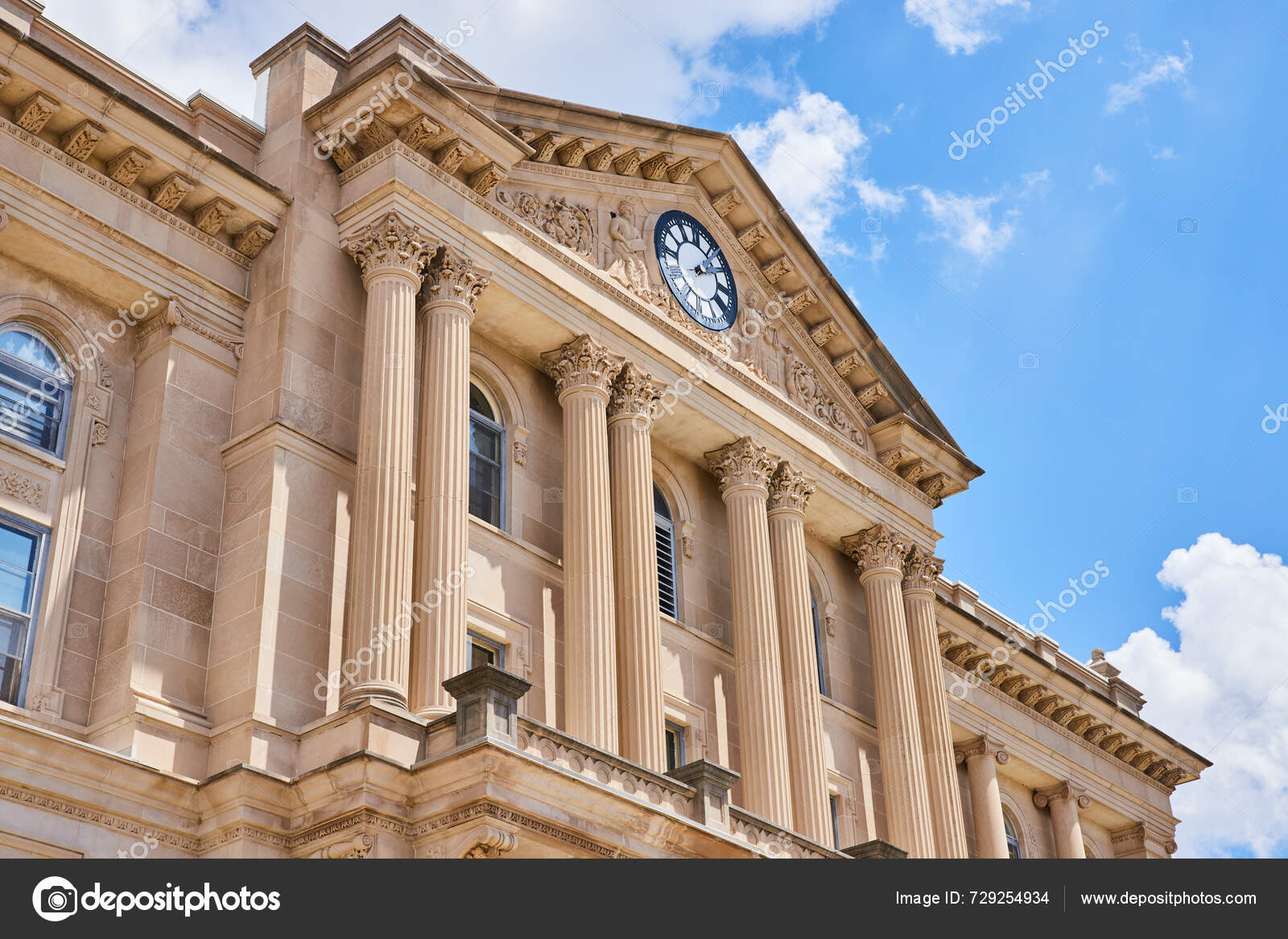 Majestuosa Fachada Corte Superior Del Condado Huntington Indiana ...