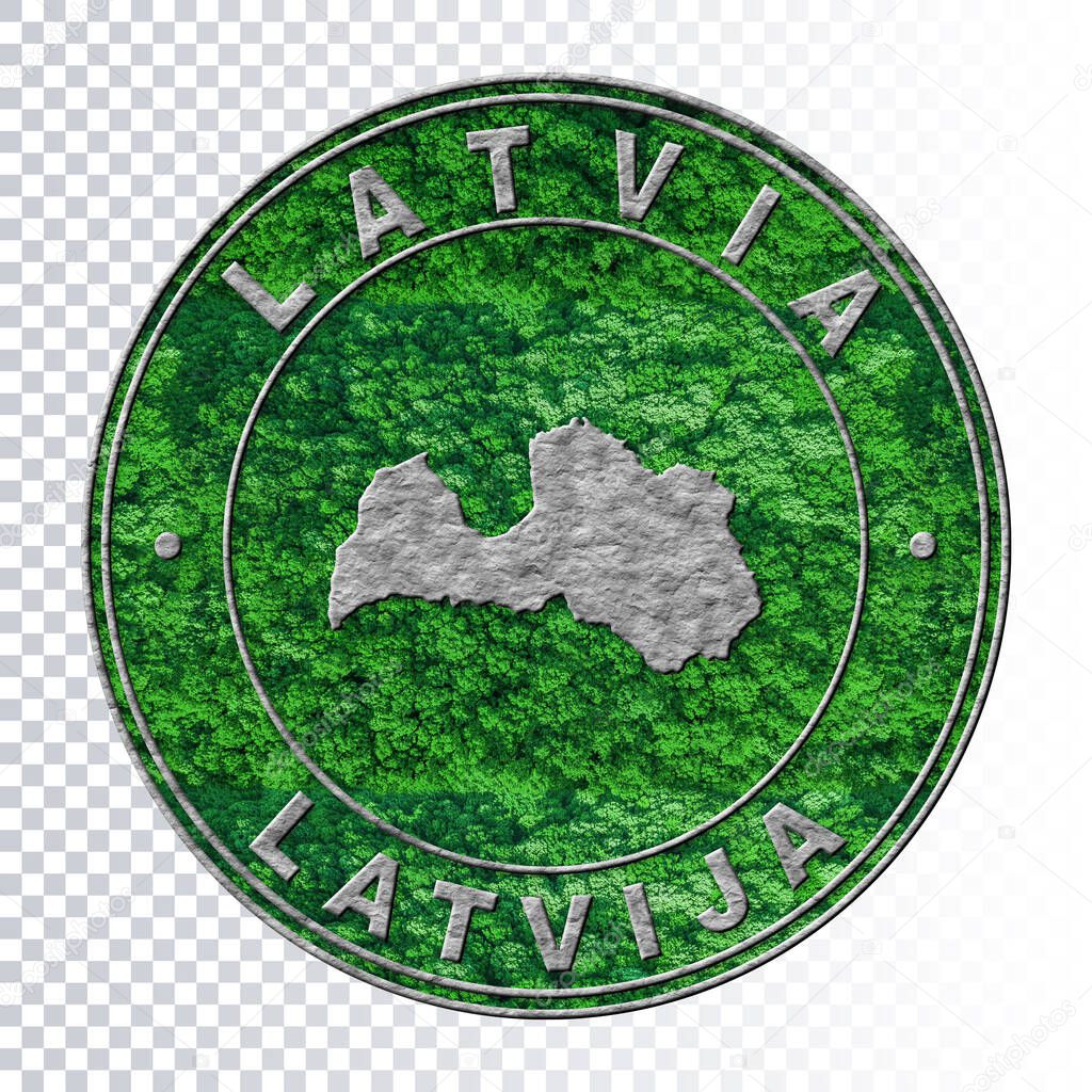 Mapa de Letonia, Concepto de Medio Ambiente, Co2 Emission Concept ...
