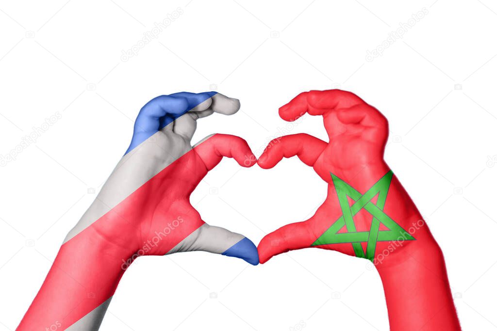 Costa Rica Marruecos Corazón, Hacer gestos en el corazón, Recortar el camino 2023