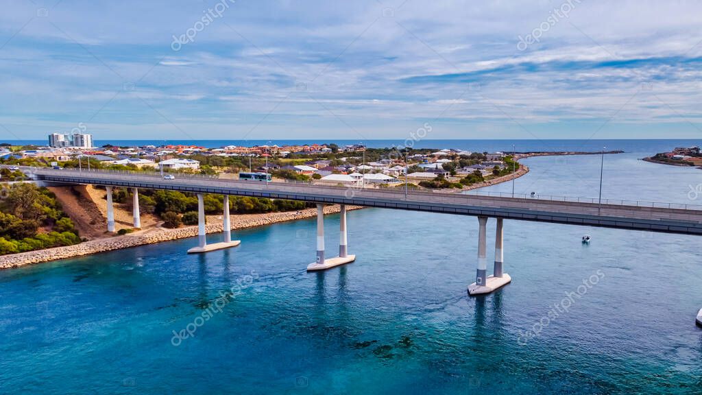Dawesville bridge across the Dawesville Channel which is an artificial ...