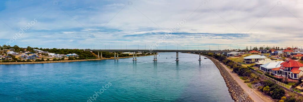 Dawesville bridge across the Dawesville Channel which is an artificial ...