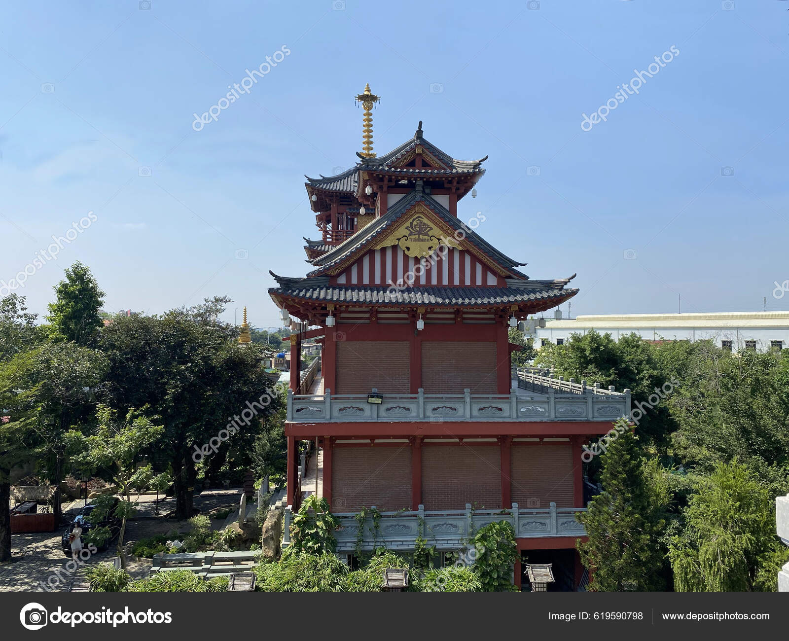 View Khanh Monastery Japanese Temple Chi Minh City Vietnam — Stock ...