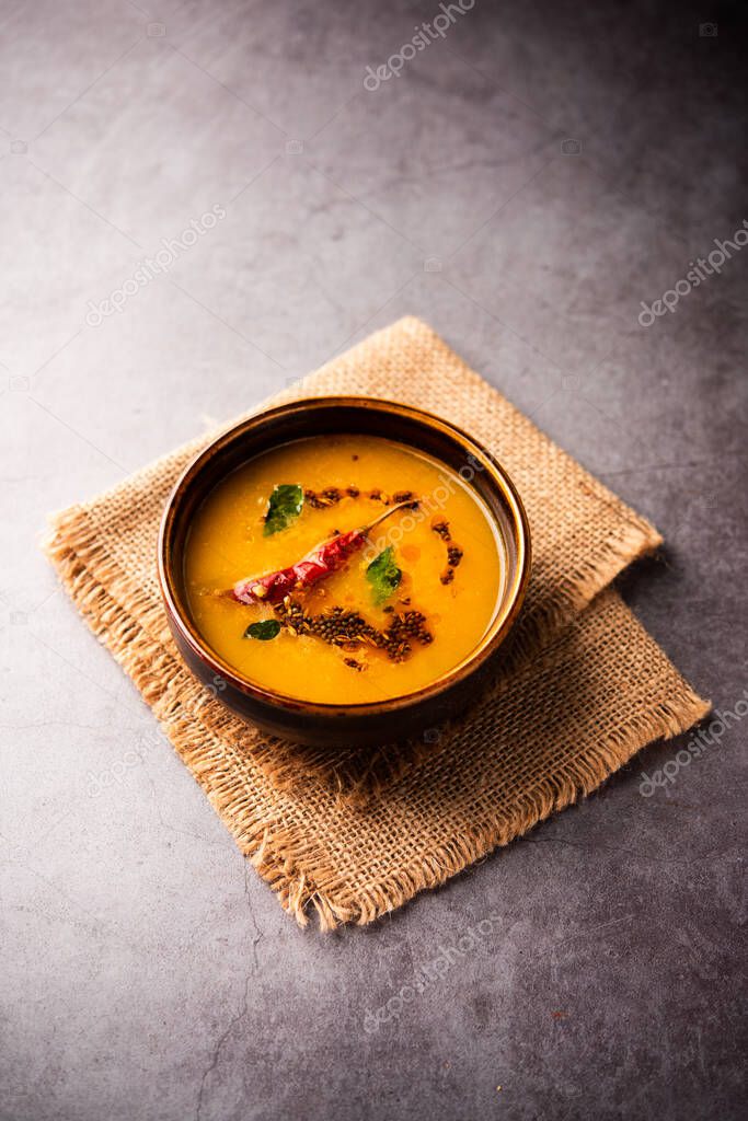 Khatti Dal is a food from India, a Hyderabadi cuisine, dal made using ...