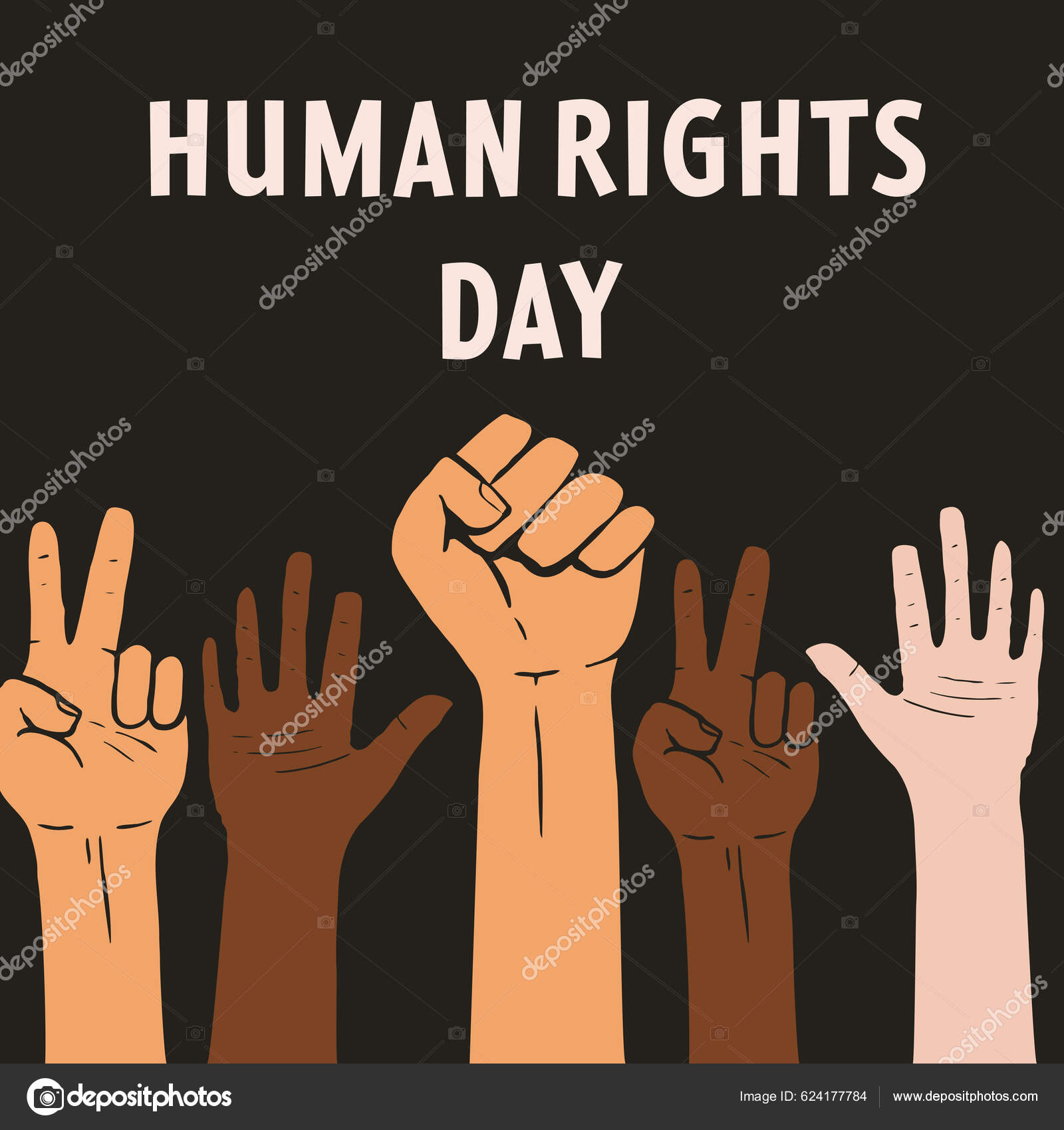 Flat Hand Drawn Human Rights Day Illustration Stock Vector by ©slowarea ...