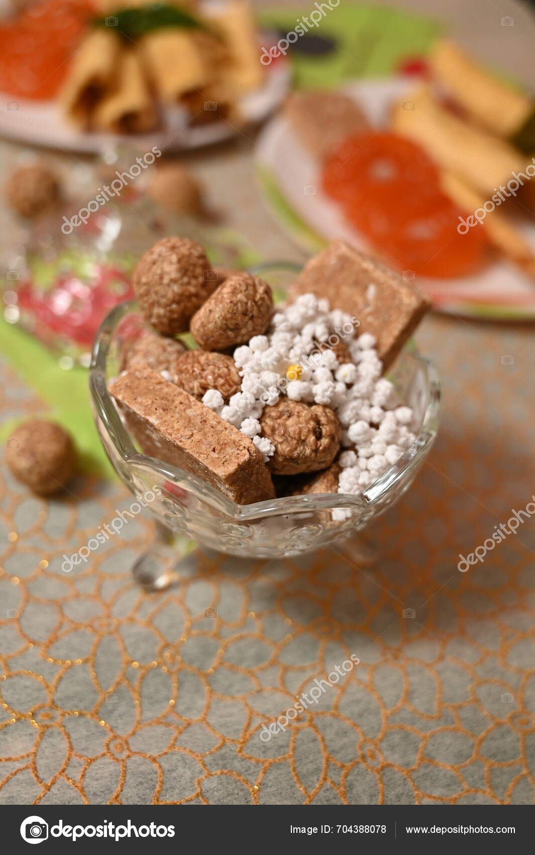 Plate Snacks Bowl Indian Sweets Makar Sankranti Traditional Sweets ...