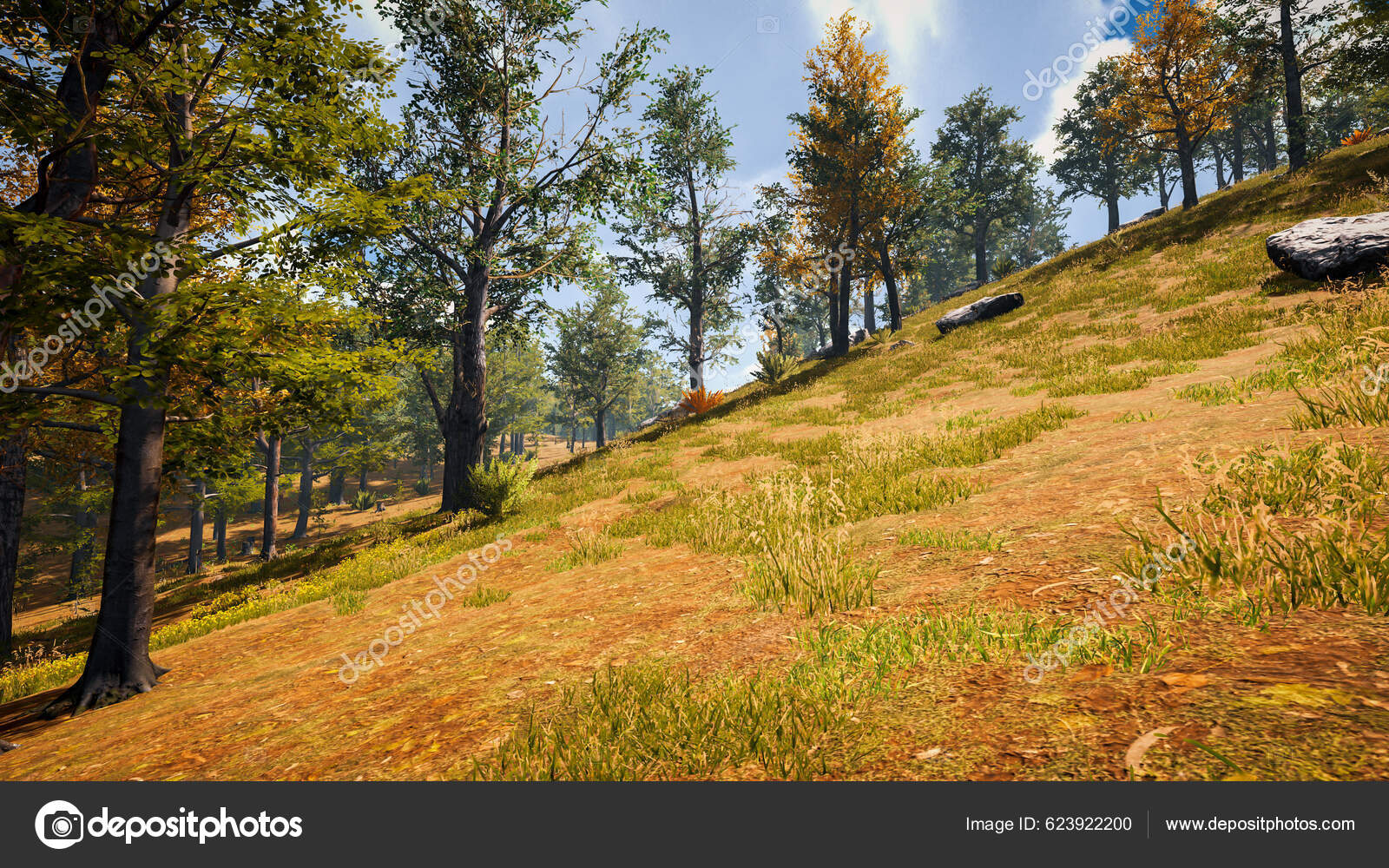 Rendering Immersive Natural Environment Landscape Illustrate ...
