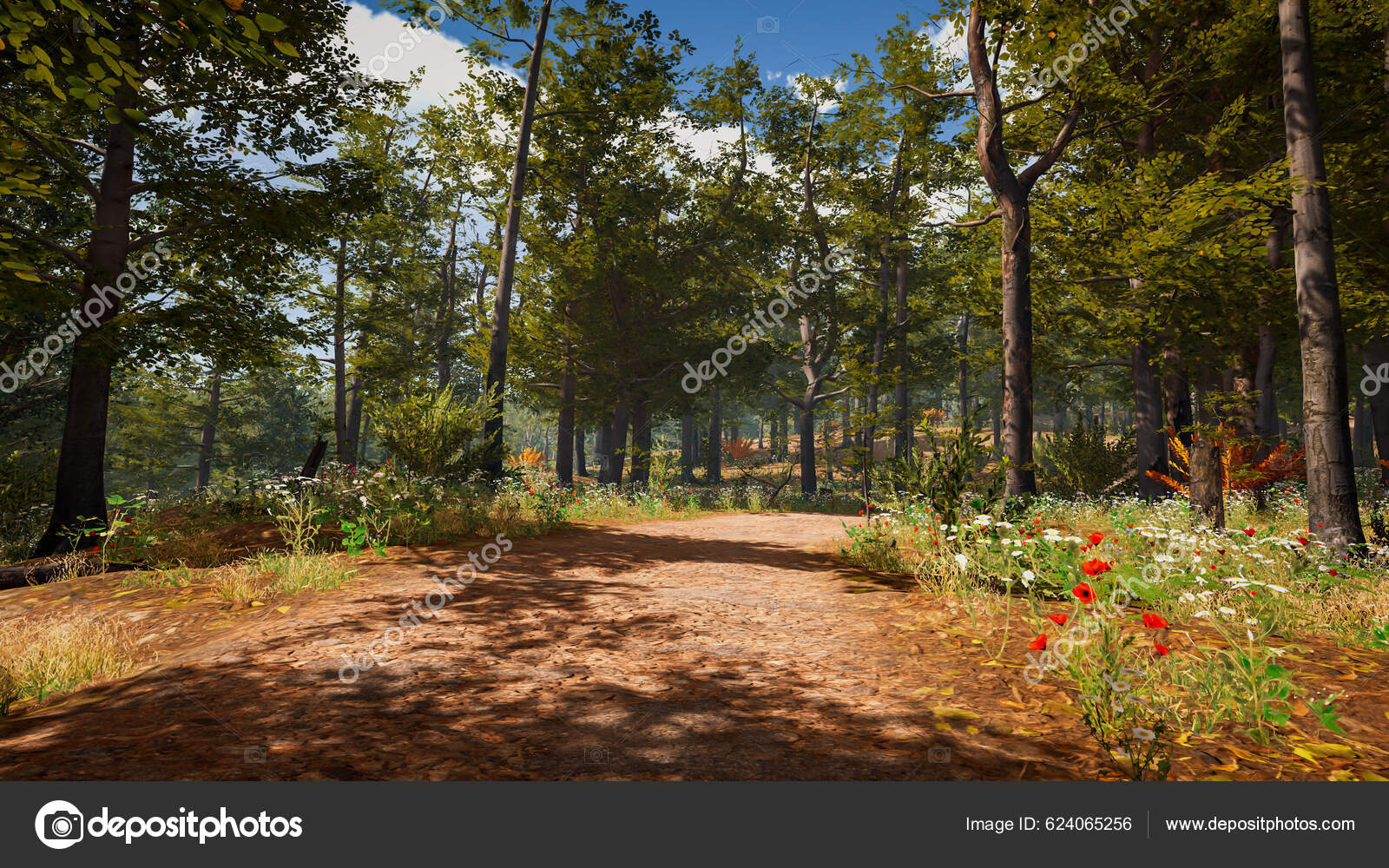 Rendering Immersive Natural Environment Landscape Illustrate ...