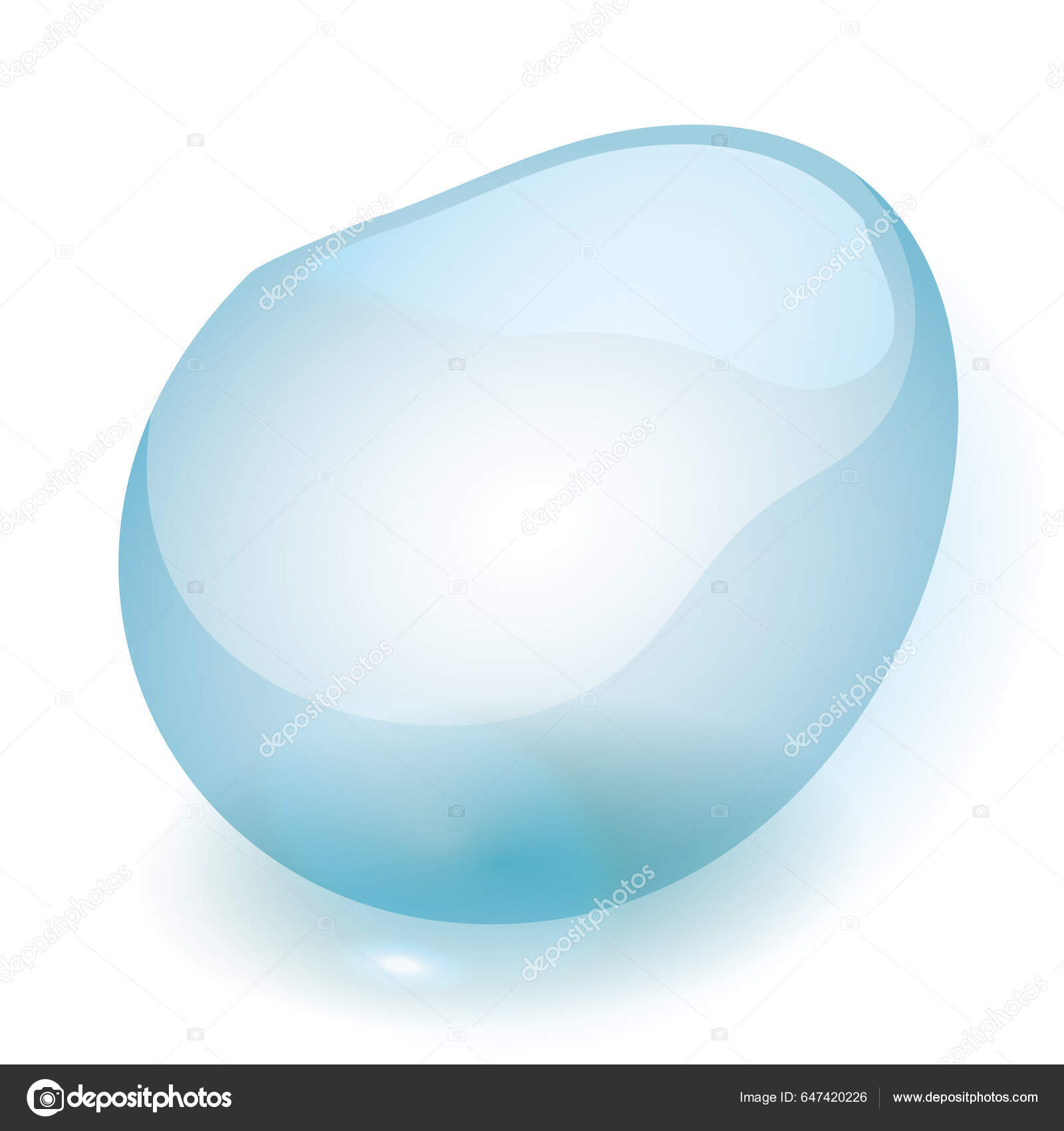 Close Elongated Water Drop Shiny Effect Gradient Design White ...