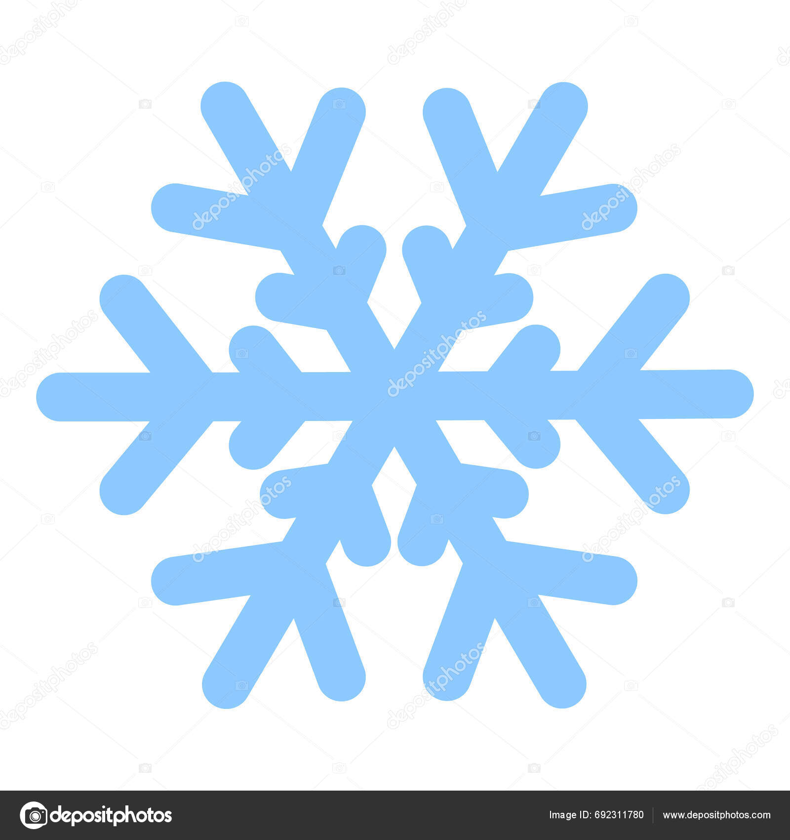 Flocon Neige Bleu Pastel Isolé Sur Fond Transparent Png Vecteur par ...