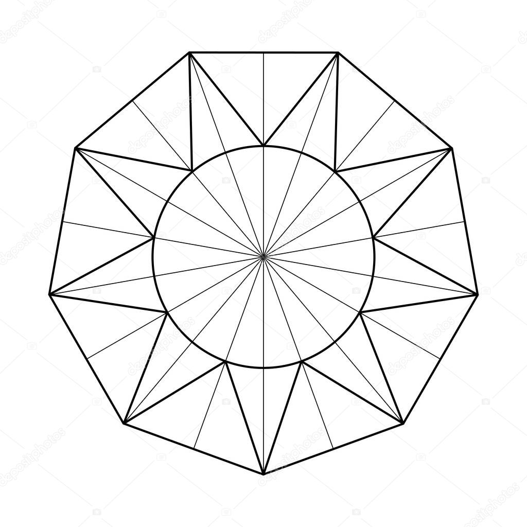 Gráfico de rectángulo circular. Geometría asustada Elementos de diseño ...